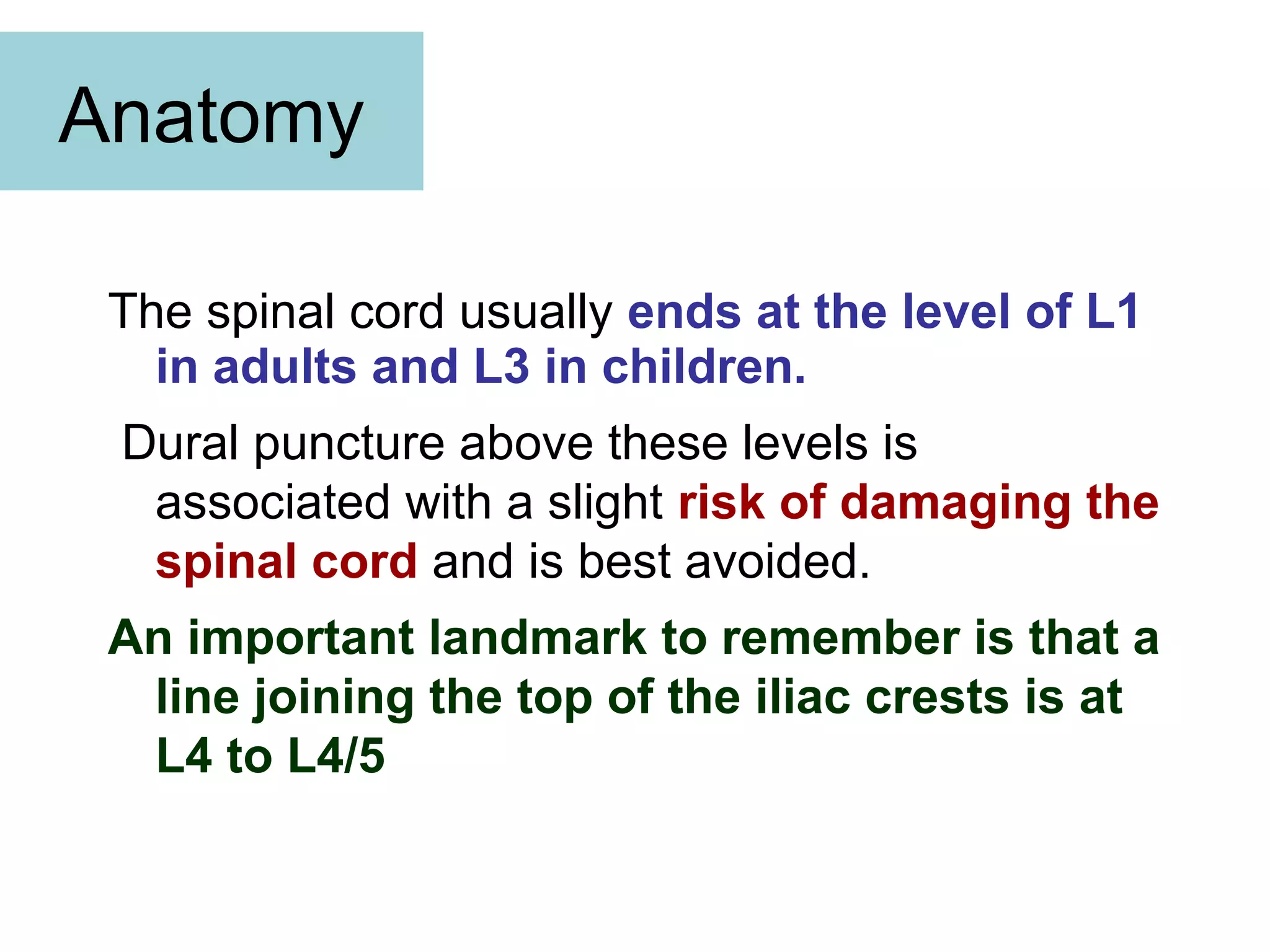 SPINAL ANAESTHESIA | PPT