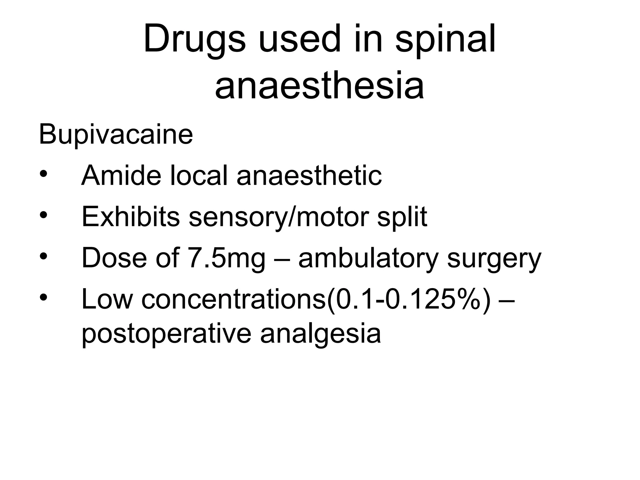 SPINAL ANAESTHESIA | PPT
