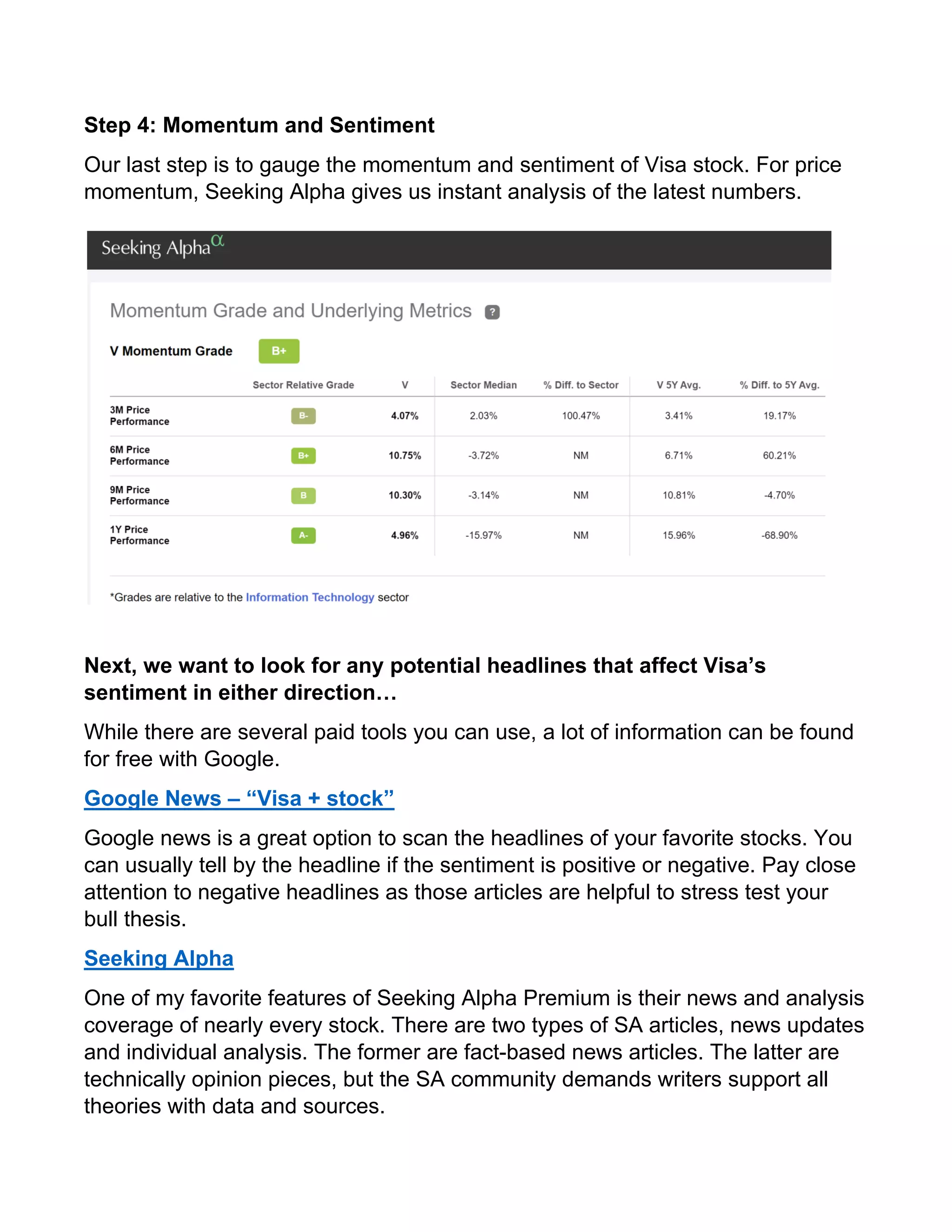 Seeking Alpha Stock Analysis Guide | PDF