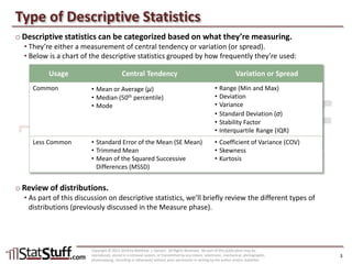Descriptive Statistics | PPTX