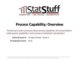 Process Capability: Overview | PPT