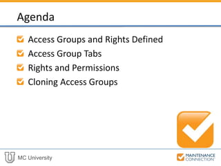 SA03 - Overview of Access Groups (MCU) | PPT