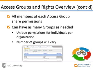 SA03 - Overview of Access Groups (MCU) | PPT