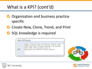 SA04 - Managing KPIs and Dashboards (MCU) | PPT