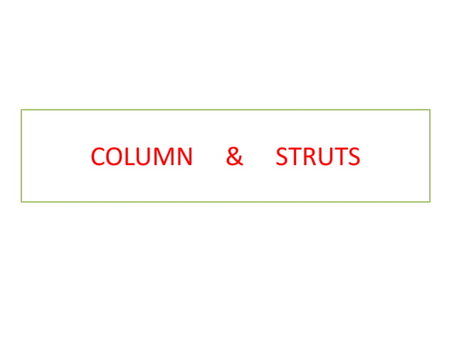column and strut | PPTX
