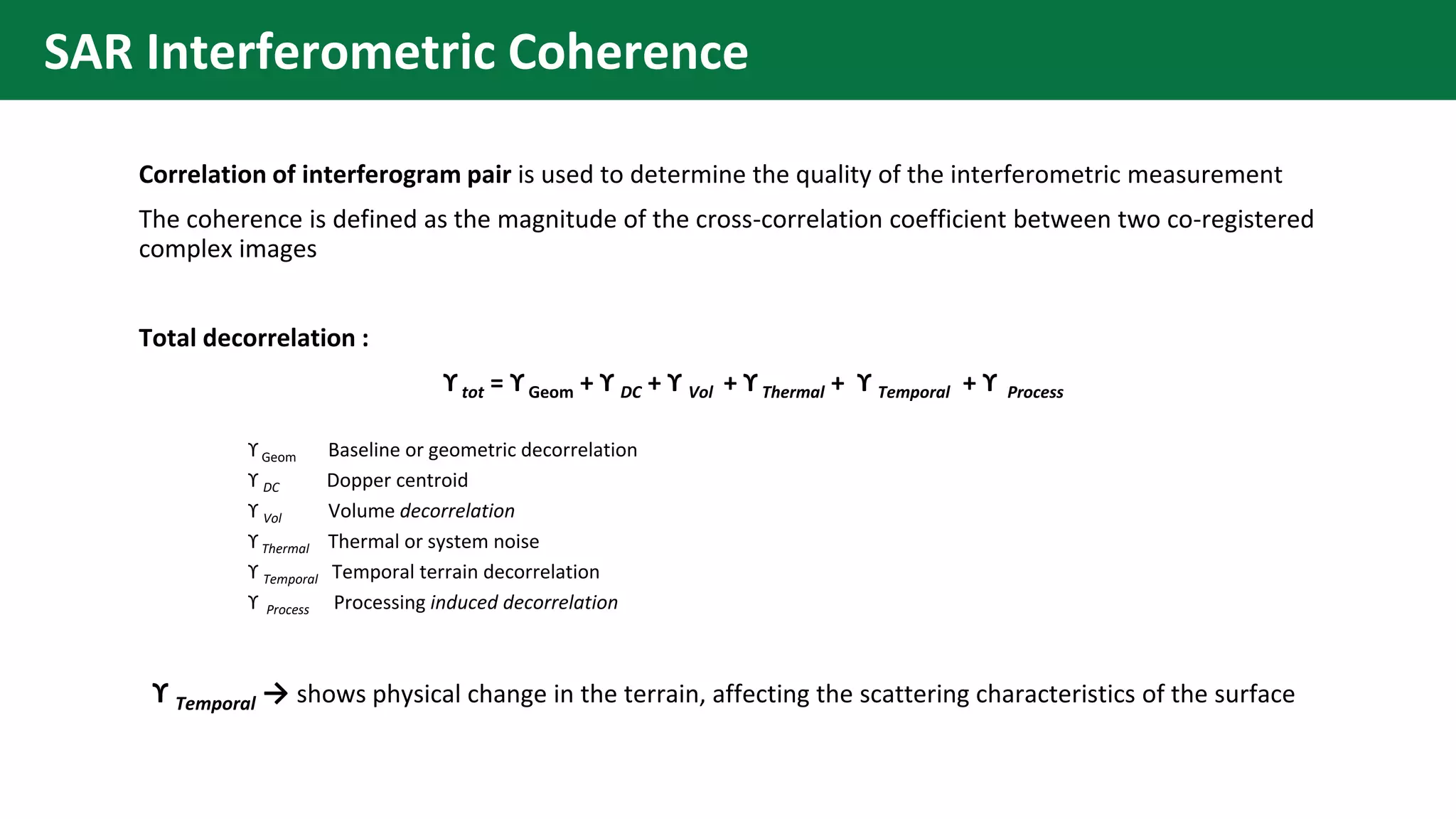 Earthquake Damage Detection Using SAR Interferometric Coherence | PDF