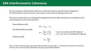 Earthquake Damage Detection Using SAR Interferometric Coherence | PDF