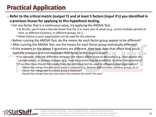 Hypothesis Testing: Central Tendency – Normal (Compare 2+ Factors) | PPT