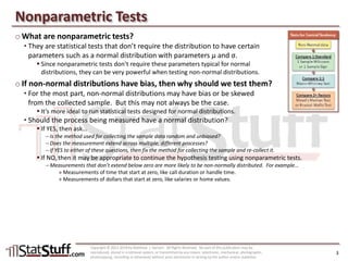 Hypothesis Testing: Central Tendency – Non-Normal (Nonparametric ...