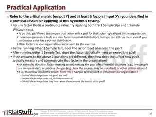 Hypothesis Testing: Central Tendency – Non-Normal (Compare 1:Standard ...