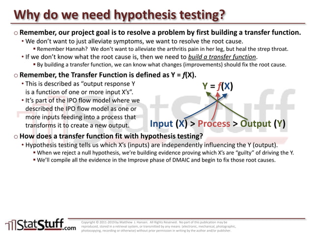 Hypothesis Testing: Central Tendency – Non-Normal (Compare 1:1) | PPT