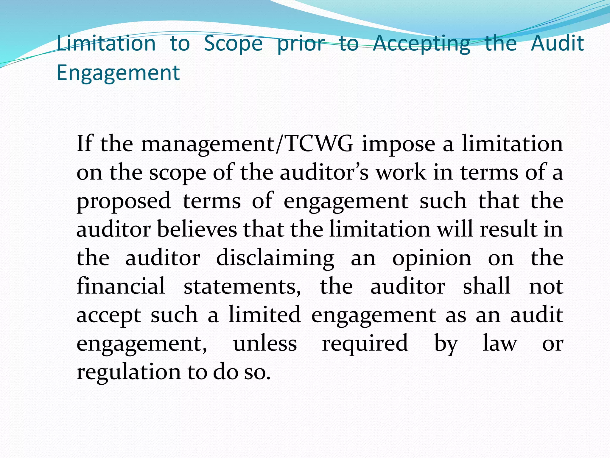 Agreeing the Terms of Audit Engagement | PPTX