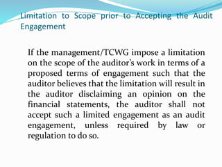 Agreeing the Terms of Audit Engagement | PPTX