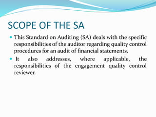 Quality Control of an Audit of Financial Statements | PPTX | Business ...