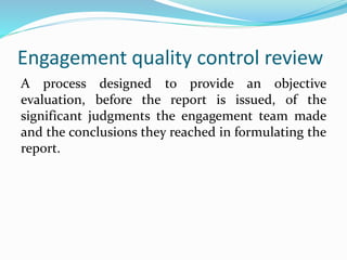 Quality Control of an Audit of Financial Statements | PPTX | Business ...