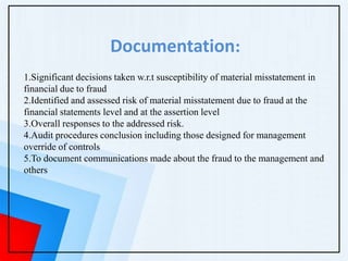 Auditor detection of fraud | PPTX
