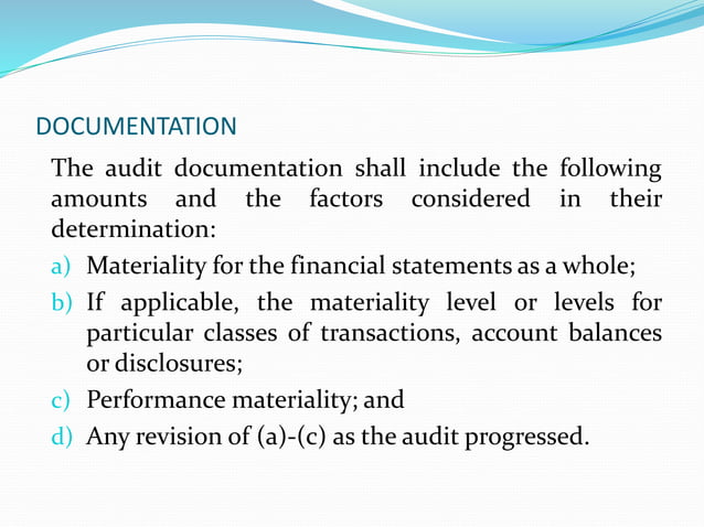 Materiality in Planning and Performing an Audit | PPTX | Stocks and ...