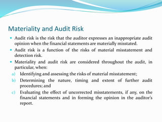 Materiality in Planning and Performing an Audit | PPTX