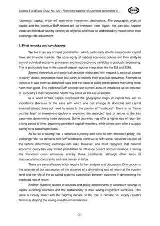CASE Network Studies and Analyses 330 - Rethinking balance-of-payments ...