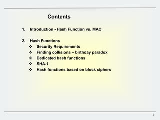 Hashfunction | PPTX