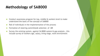 SA8000 iplementation process for pharma industry | PPT
