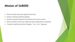 SA8000 iplementation process for pharma industry | PPT