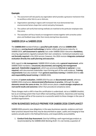 SA8000 2026 Certification Changes and How to Prepare Your Business | PDF