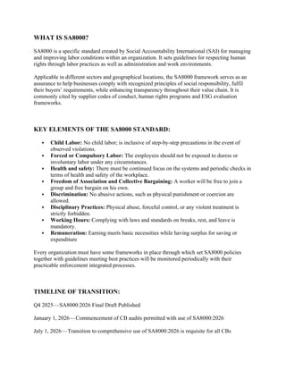 SA8000_2026 KEY TRANSITION CHANGES AND HOW YOUR BUSINESS SHOULD PREPARE ...