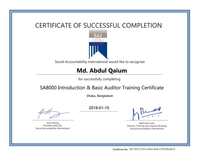 SA 8000 Introduction & Basic Auditor | PDF