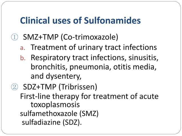 Antibiotic sulphonamides and potientiate sulpha history,classification ...
