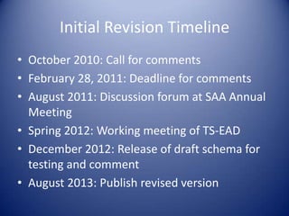 EAD Revision Plan | PPTX