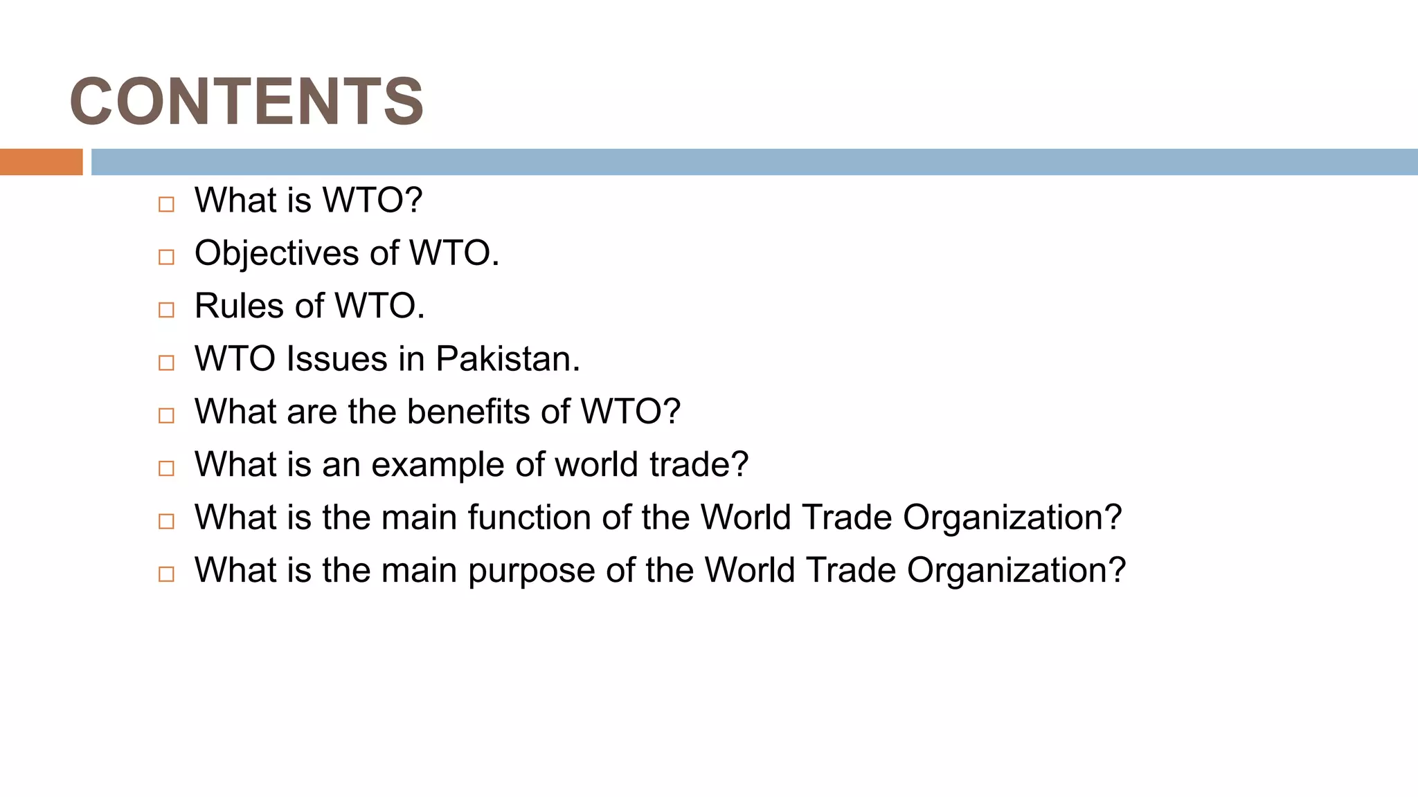 World Trade Organization (WTO) | PPT