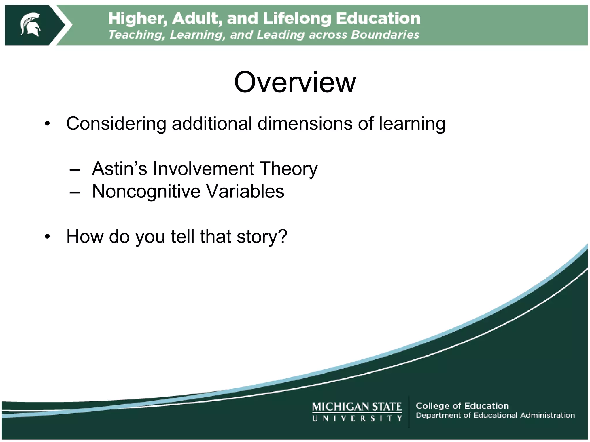 Theoretical Foundations for CTSO Learning Outcomes | PPT
