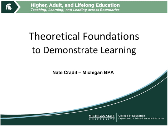 Theoretical Foundations for CTSO Learning Outcomes | PPT