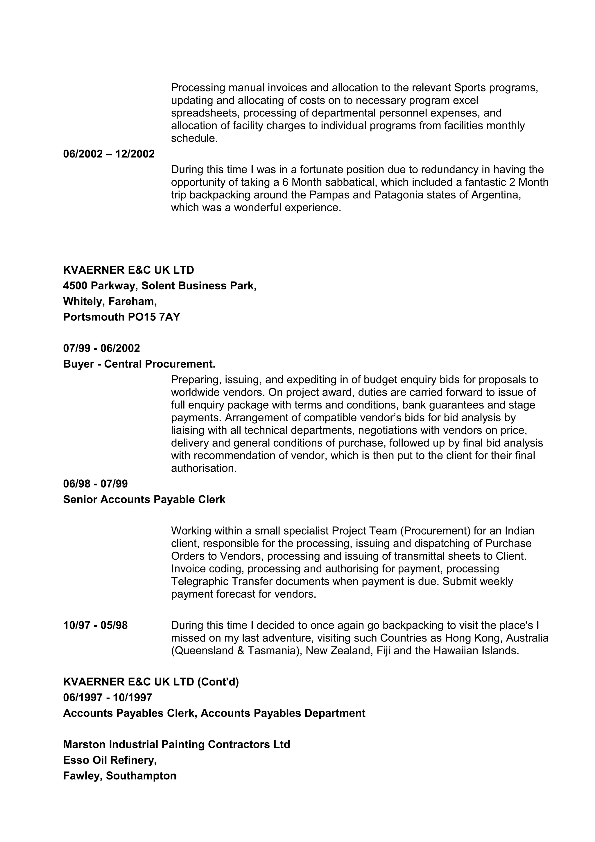 SAA CV May 2016 | DOC