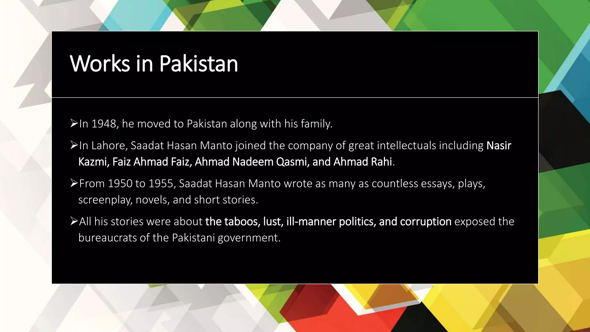 Saadat hasan manto | PPTX