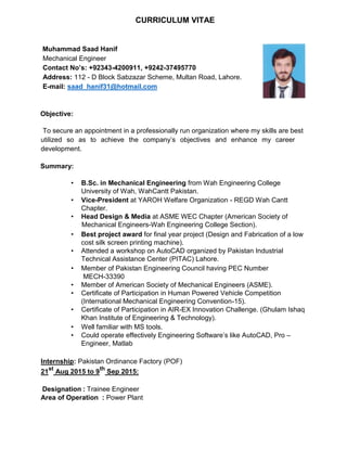 Saad Resume | PDF