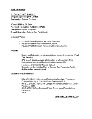 Saad Resume | PDF