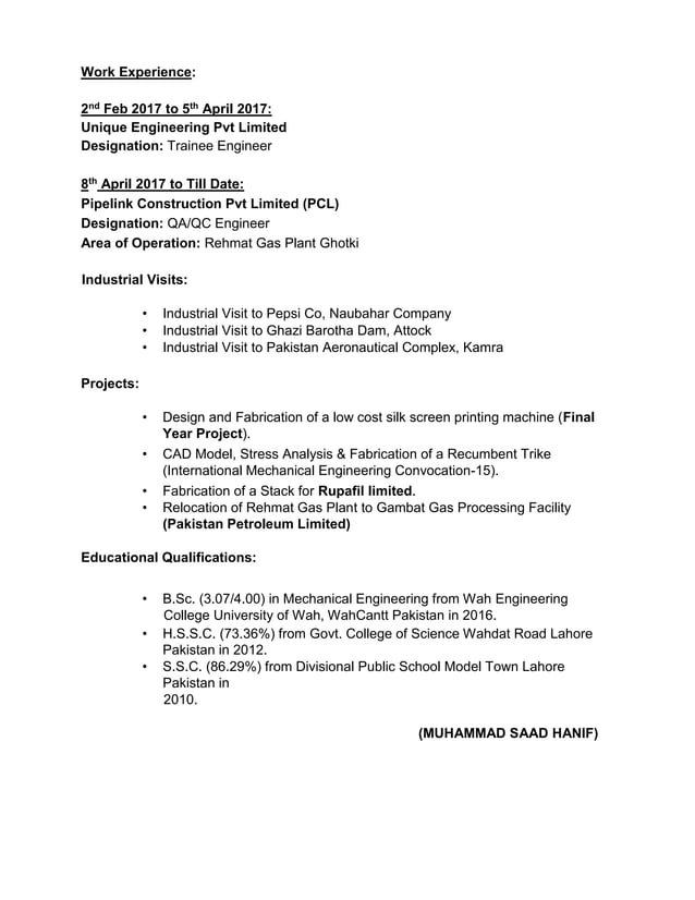 Saad Resume | PDF
