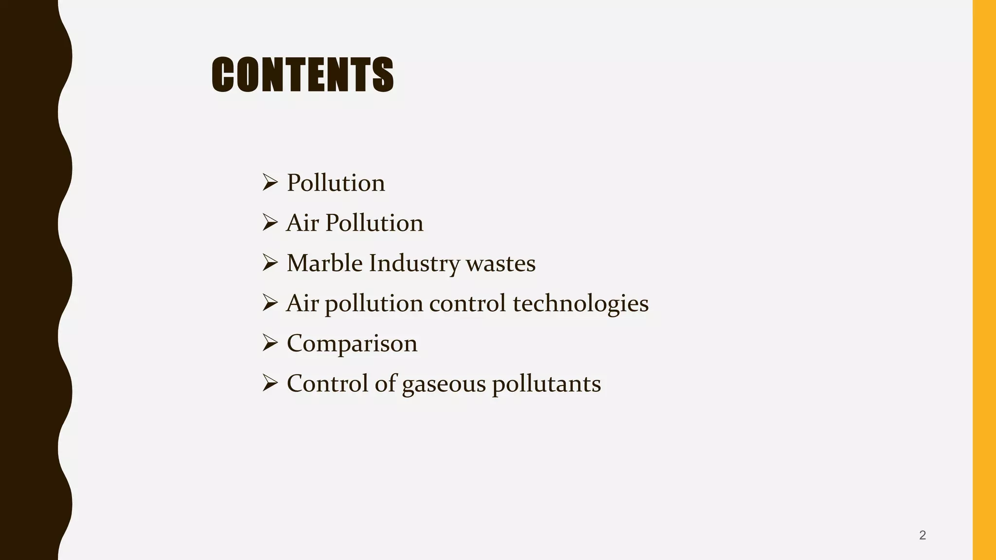 Air Pollution Control Technology (Marble Industry) | PPTX