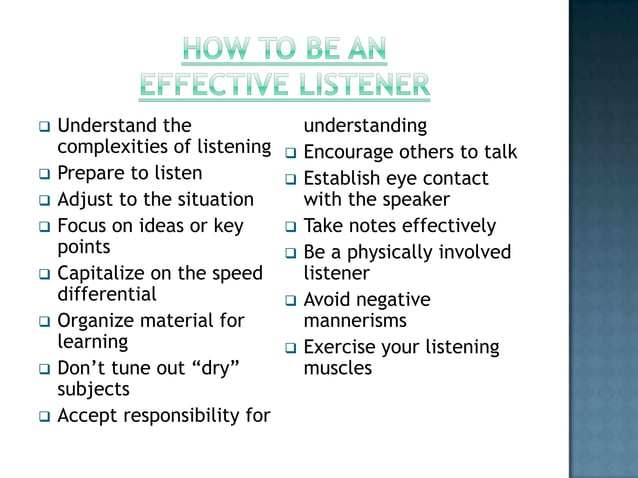 importance of listening | PPT