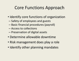 Preservation Section Disaster Planning Presentation (SAA 2010) | PPT
