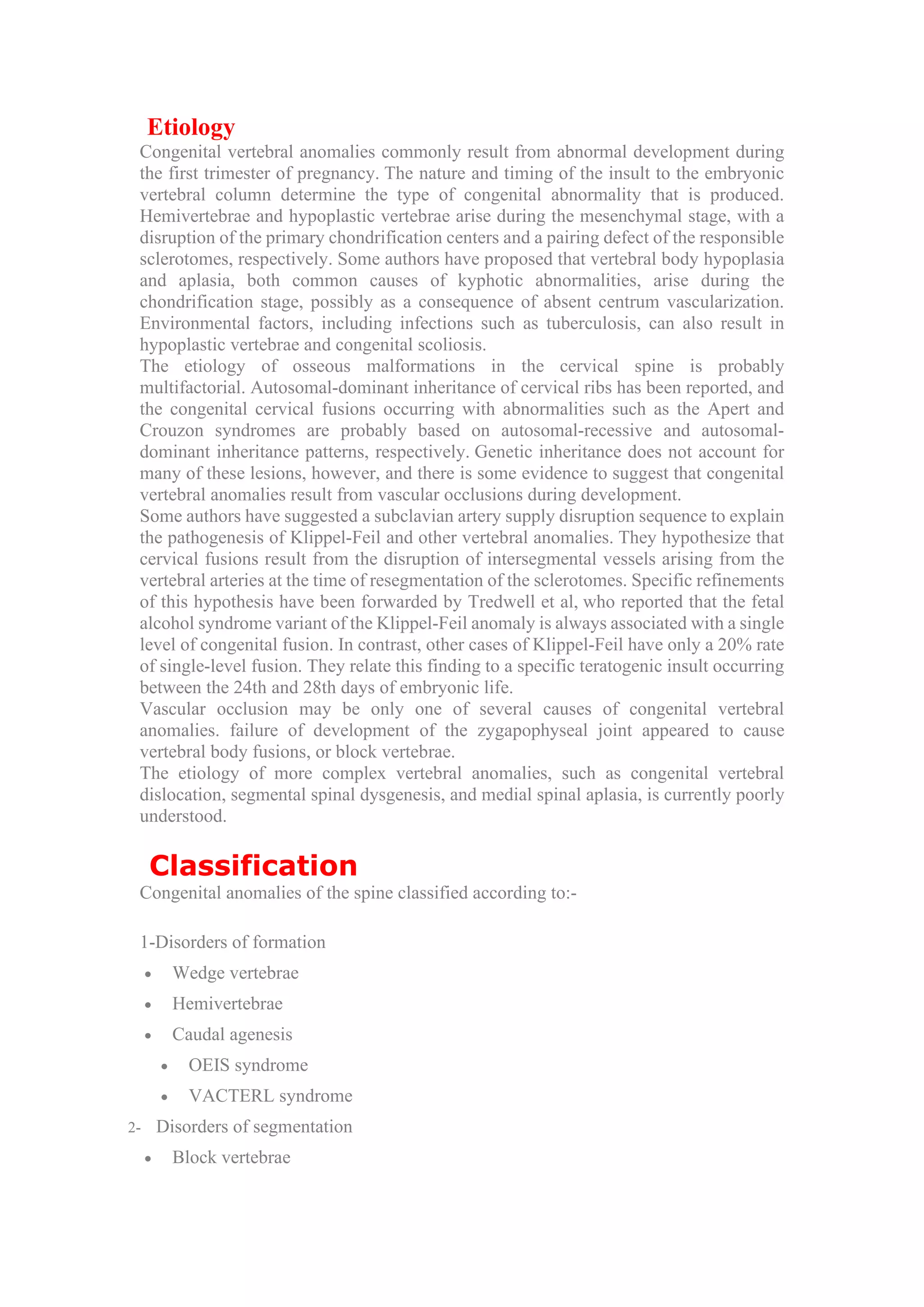 abnormal of vertebral column | PDF