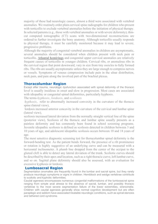 abnormal of vertebral column | PDF