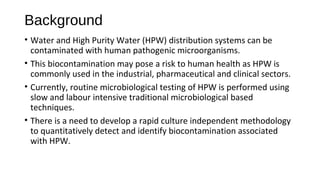 detect and identify common human bacterial pathogens in high purity ...