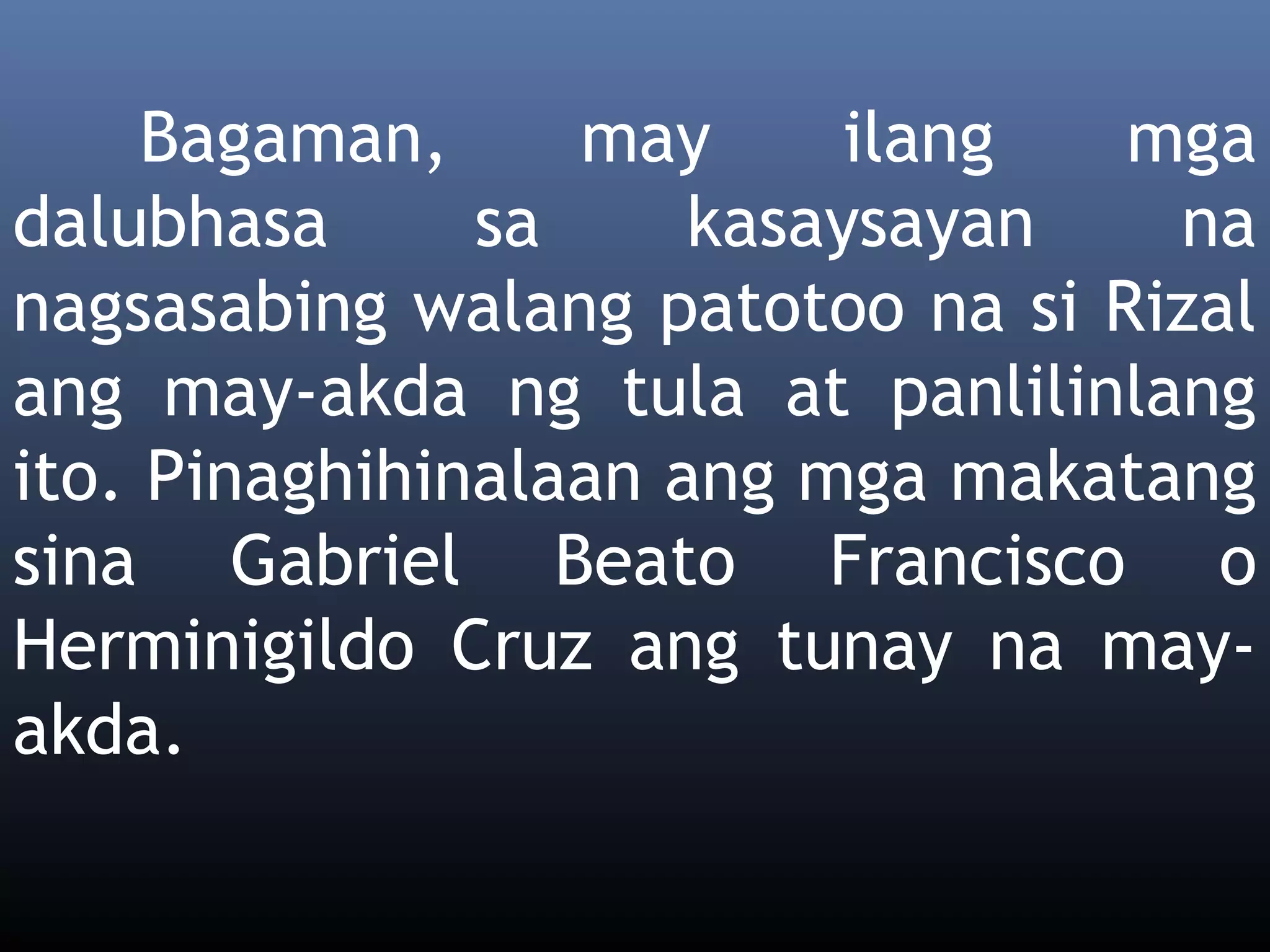 Sa aking mga kabata | PPT