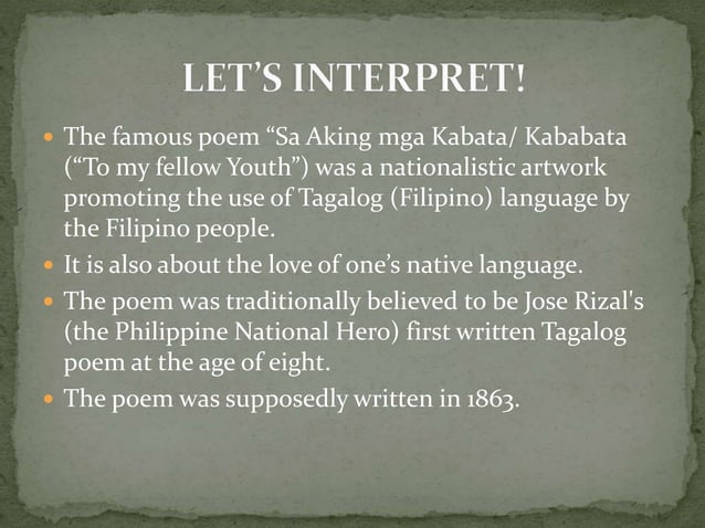 The Controversy of "Sa Aking Mga Kabata" by Jose P. Rizal | PPTX