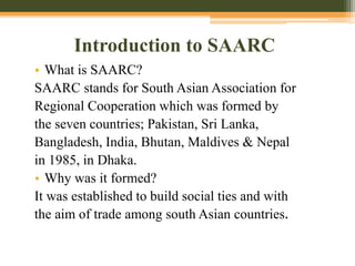 Saarc | PPTX
