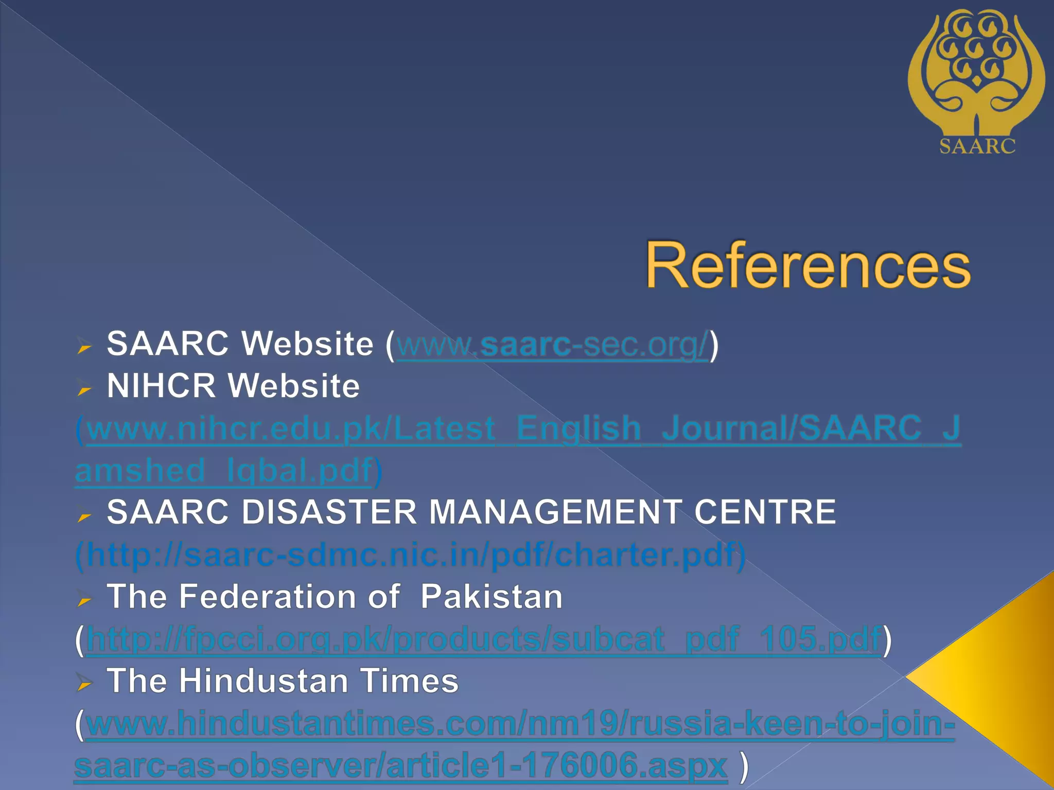 Presentation on SAARC | PPT