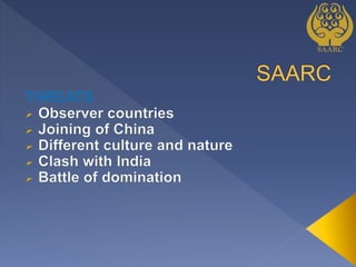 Presentation on SAARC | PPTX